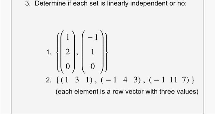 Solved 1. Get the solution set of each linear system. For | Chegg.com