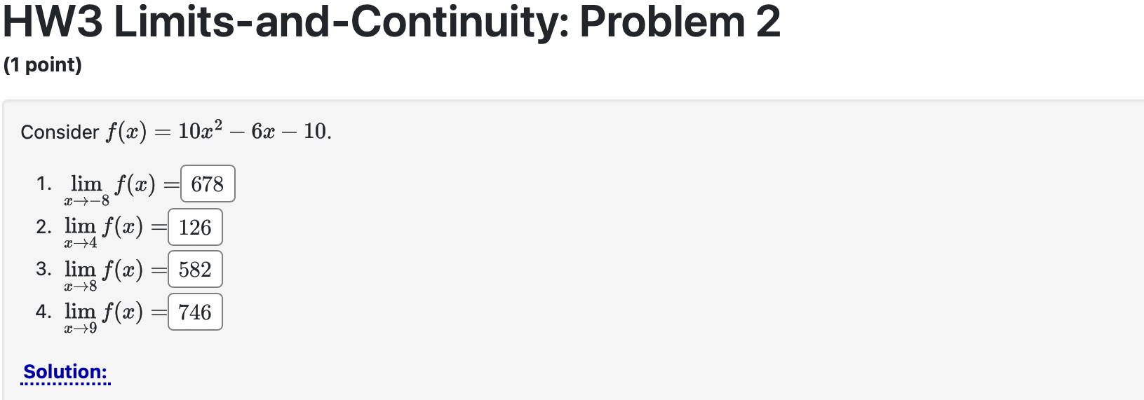 Solved (1 ﻿point)Consider | Chegg.com