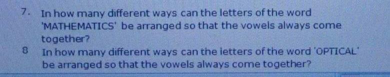 Solved 7. In how many different ways can the letters of the | Chegg.com