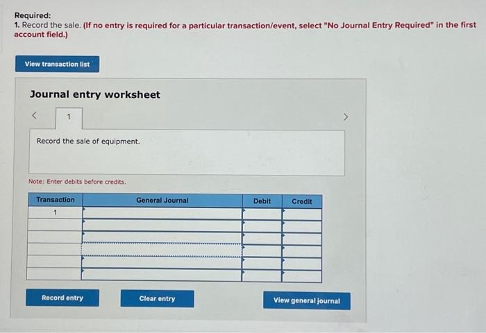 Solved Required information Exercise 7-17A Record the sale | Chegg.com