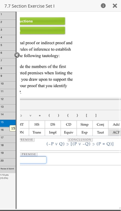 Solved Х 77 Section Exercise Set I 1 2 Instructions Rules 3 