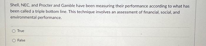 Solved Shell, NEC, and Procter and Gamble have been | Chegg.com