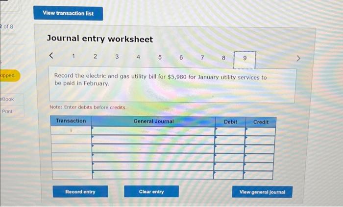 Solved Journal entry worksheet \begin{tabular}{llllll} | Chegg.com