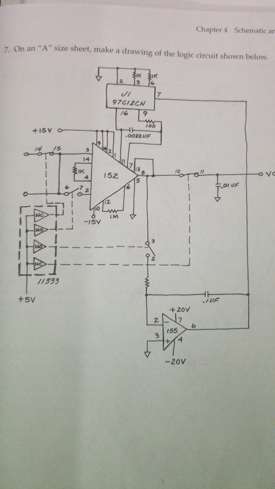 Solved Chapter 4 Schematic an 7. On an "A" size sheet, make | Chegg.com