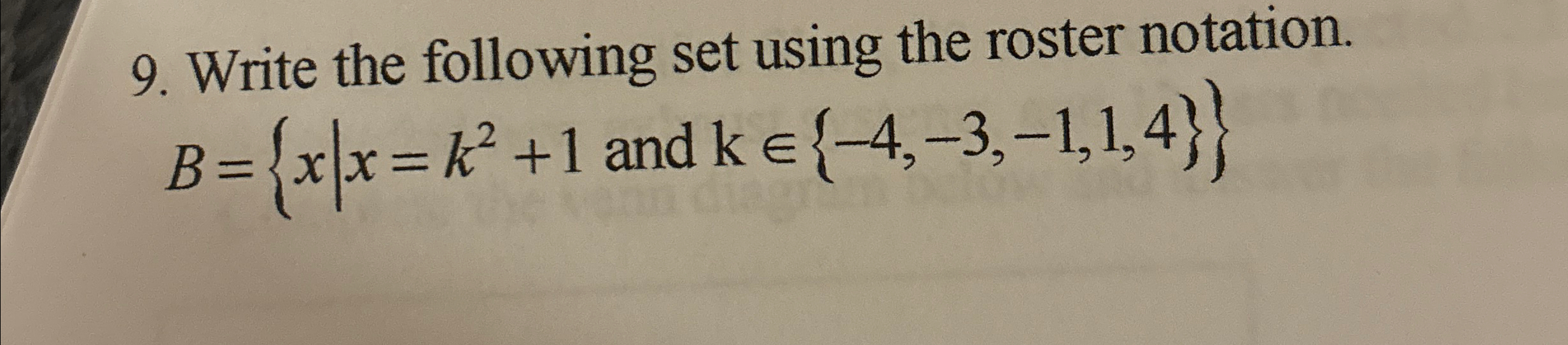 Solved Write the following set using the roster | Chegg.com