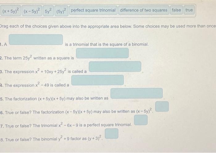Drag each of the choices given above into the | Chegg.com