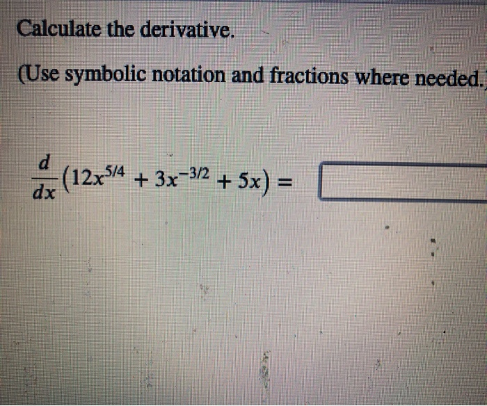 Solved Use the Power Rule to compute the derivative. (Use | Chegg.com
