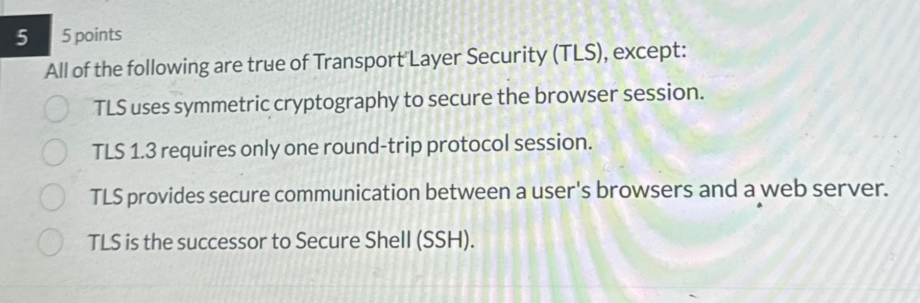 Solved 5 ﻿pointsAll of the following are true of Transport' | Chegg.com