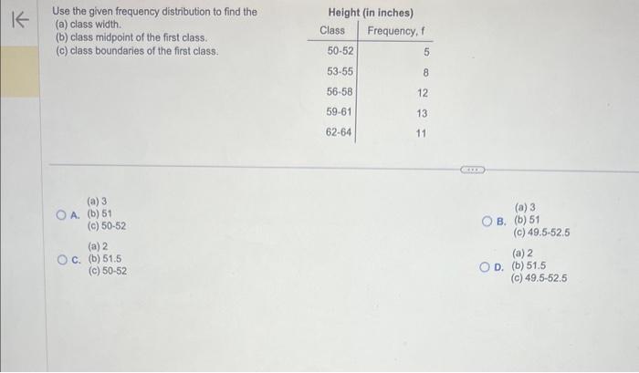 Solved Use the given frequency distribution to find the (a) | Chegg.com