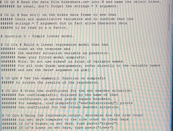 Solved \# Question 5 - log−log model \# CG QSa \# Now, run a | Chegg.com