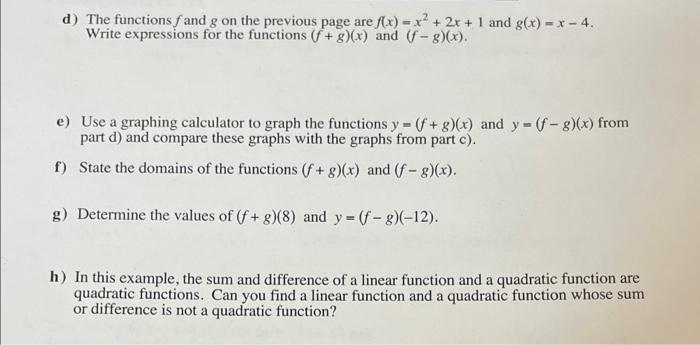 Solved 3. Two functions f(x) and g(x) are defined for all | Chegg.com