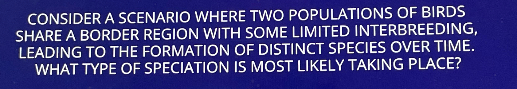 Solved CONSIDER A SCENARIO WHERE TWO POPULATIONS OF BIRDS | Chegg.com