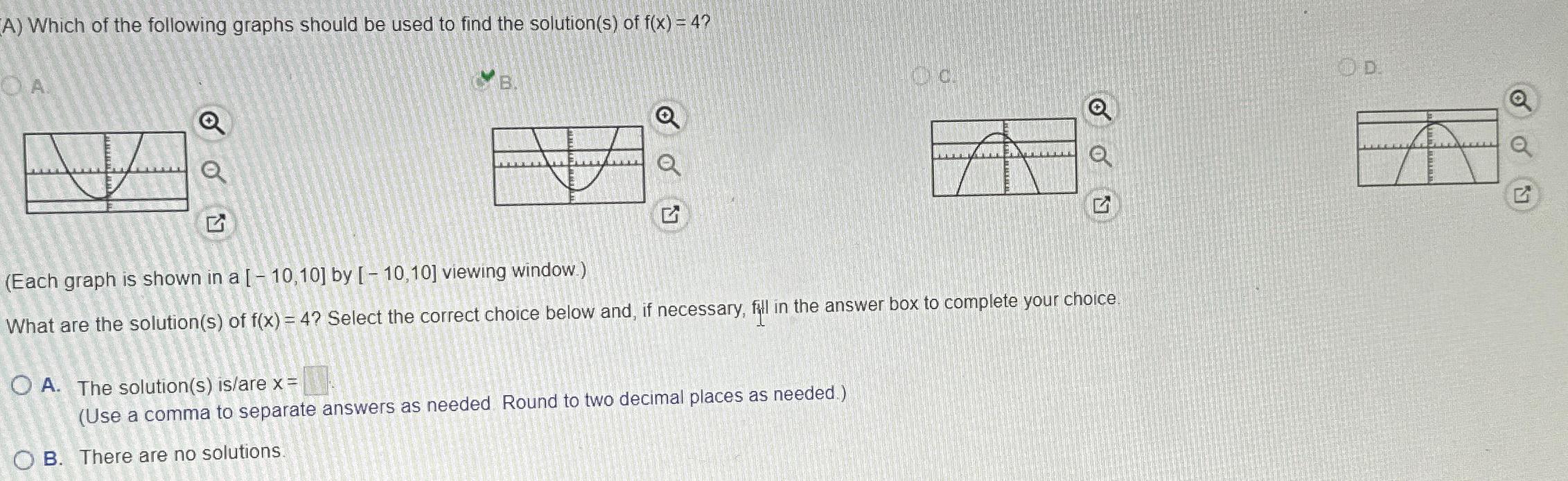 A) ﻿Which of the following graphs should be used to | Chegg.com