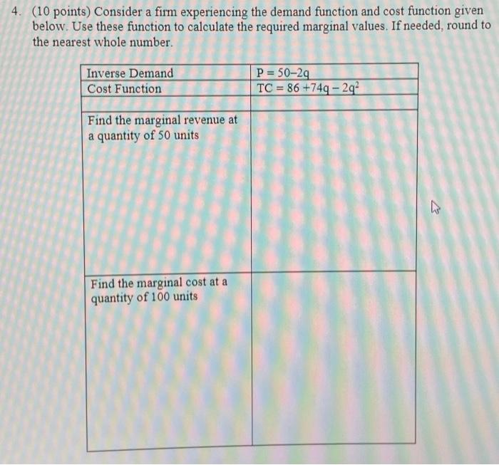 Solved 4. ( 10 points) Consider a firm experiencing the | Chegg.com Solved 4. ( 10 points) Consider a firm experiencing the | Chegg.com