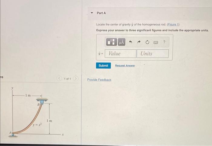 Solved Locate the center of gravity yˉ of the homogeneous | Chegg.com