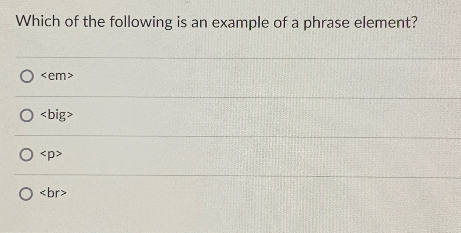 Solved Which of the following is an example of a phrase | Chegg.com