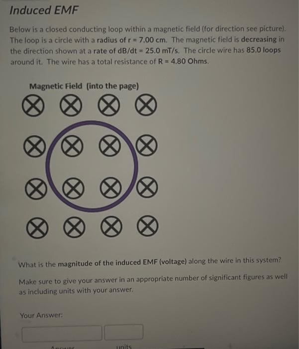 Solved Below is a closed conducting loop within a magnetic | Chegg.com