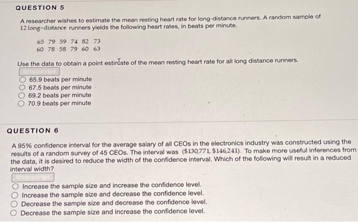 Solved A researcher wishes to estimate the mean resting | Chegg.com