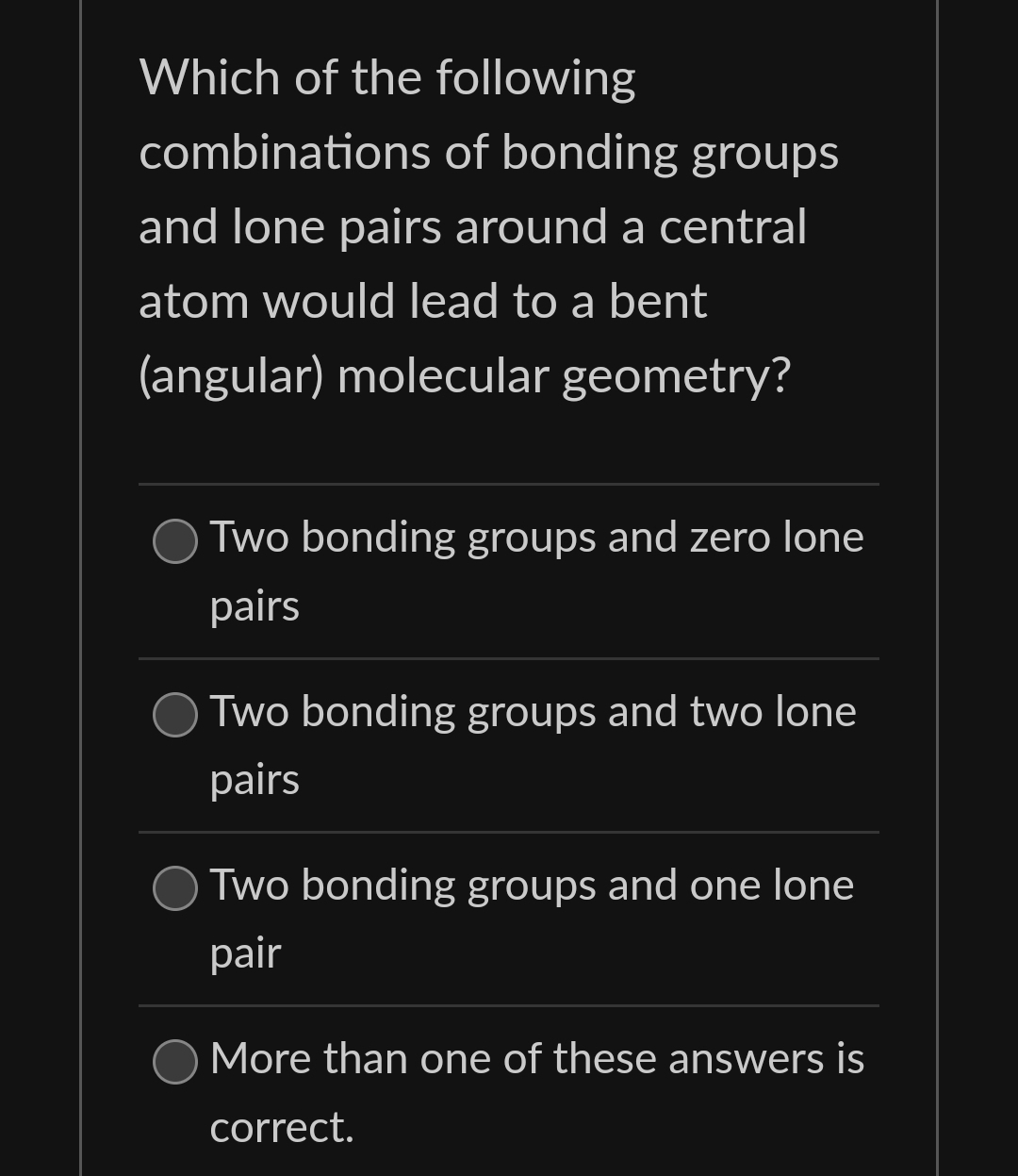 Solved Which of the following combinations of bonding groups | Chegg.com