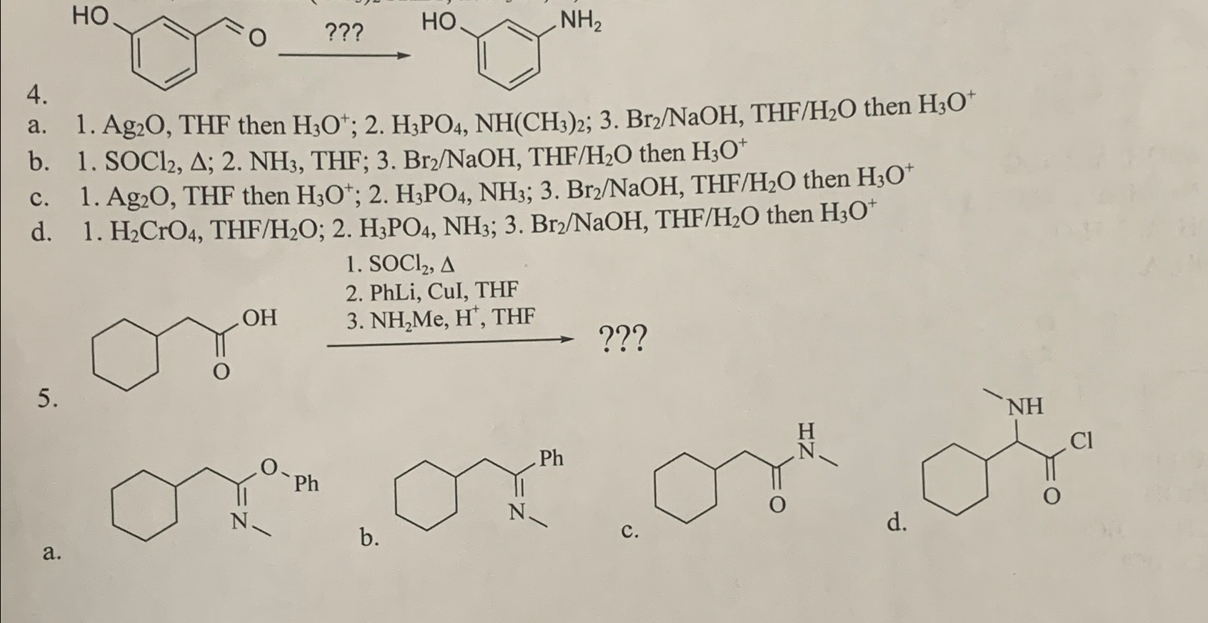 Solved 4a. 1. Ag2O, ﻿THF then | Chegg.com