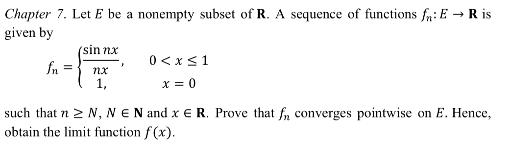 REAL ANALYSISChapter 7 . ﻿Let E ﻿be a nonempty subset | Chegg.com