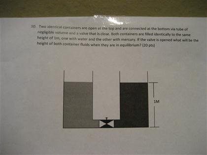 Solved Two identical containers are open at the top and are | Chegg.com
