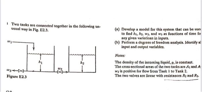 Solved 1 Two tanks are connected together in the following | Chegg.com