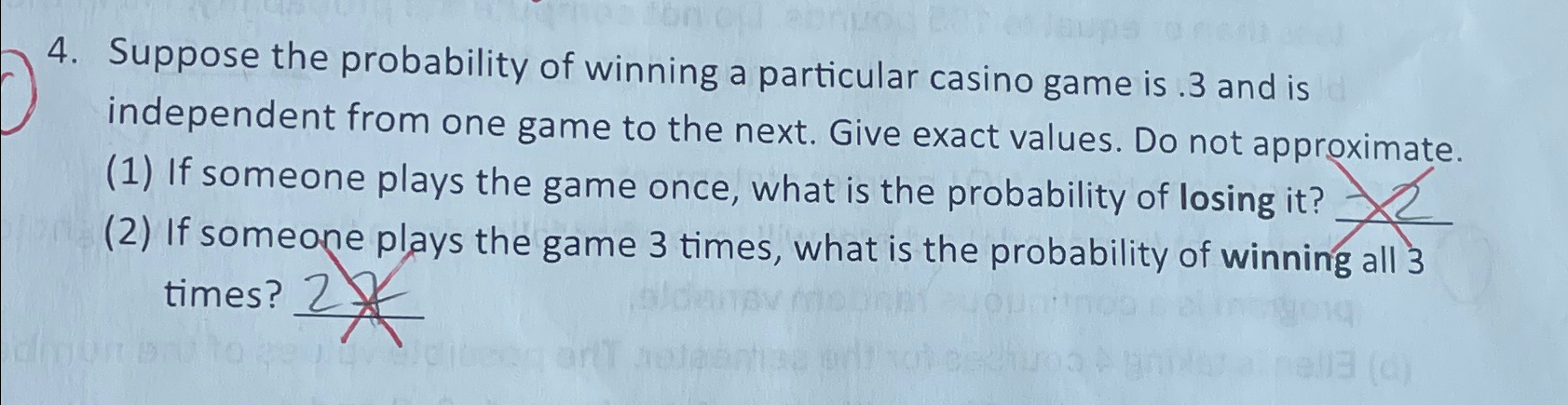 Solved Suppose the probability of winning a particular | Chegg.com