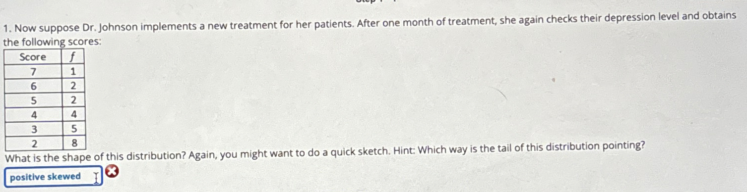 Solved Now suppose Dr. ﻿Johnson implements a new treatment | Chegg.com