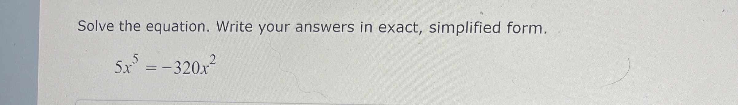 Solved Solve the equation. Write your answers in exact, | Chegg.com