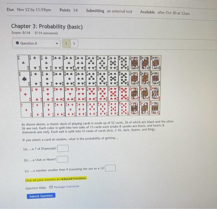 Solved Chapter 3: Probability (basic) Score: 0/14 0/14 | Chegg.com
