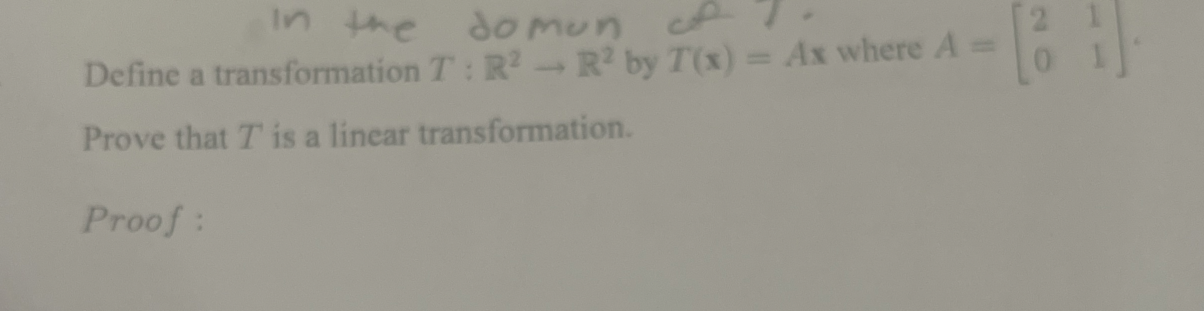 Solved Define a transformation T:R2→R2 ﻿by T(x)=Ax ﻿where | Chegg.com