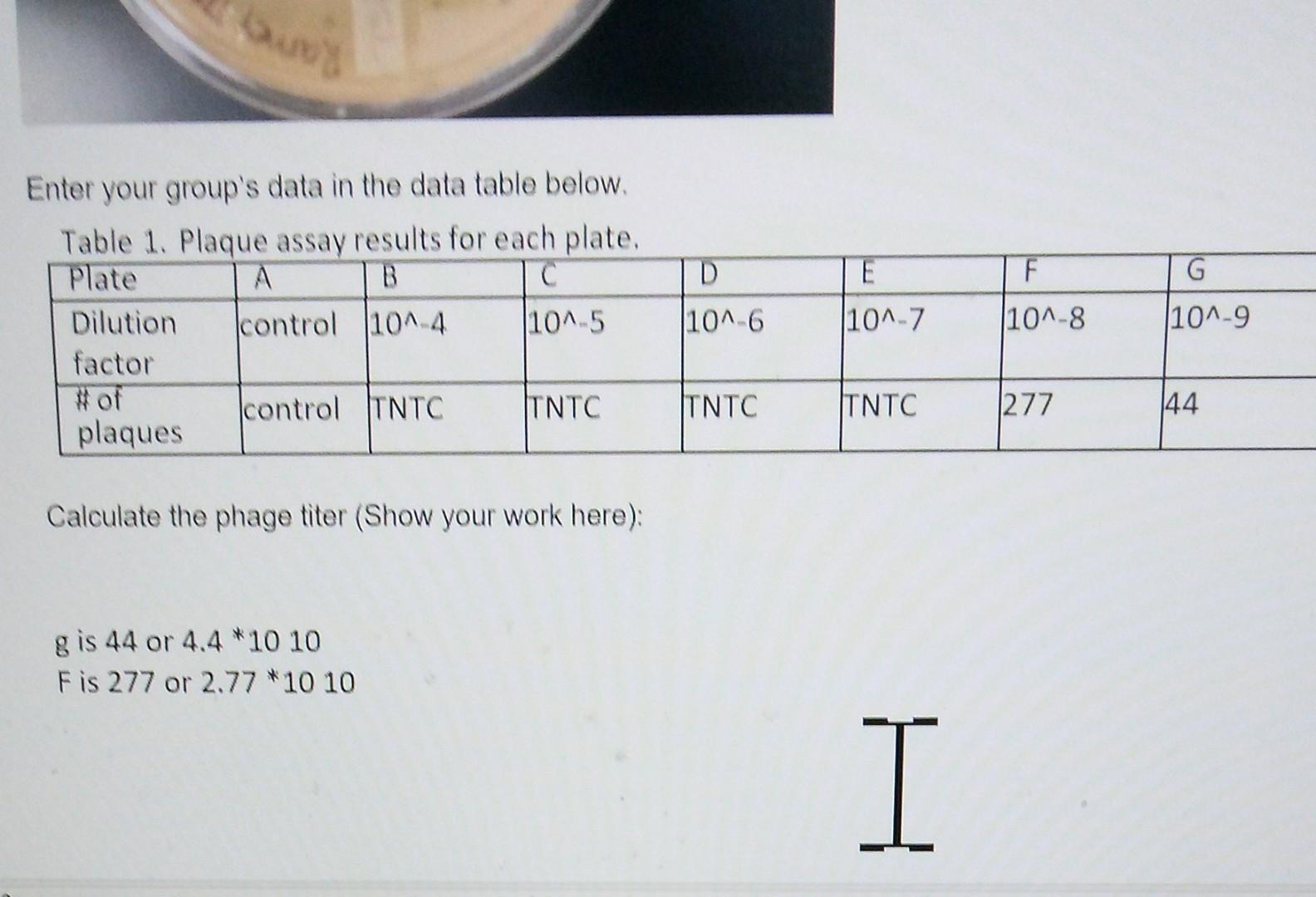 Solved Enter your group's data in the data table below. | Chegg.com