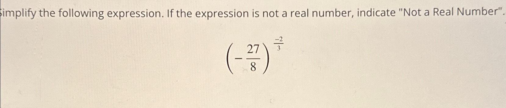 Solved implify the following expression. If the expression | Chegg.com