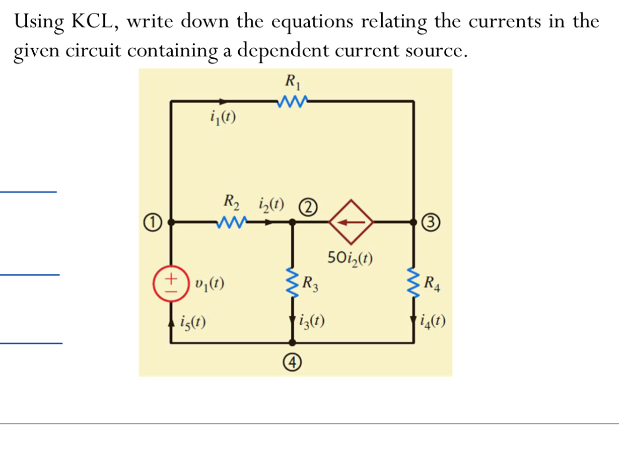 Solved Using KCL, ﻿write down the equations relating the | Chegg.com