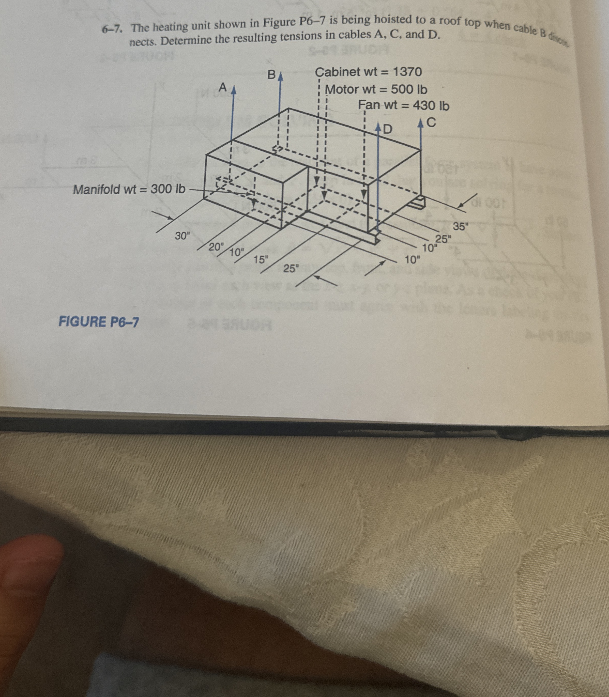Solved 6-7. ﻿The heating unit shown in Figure P6-7 ﻿is being | Chegg.com