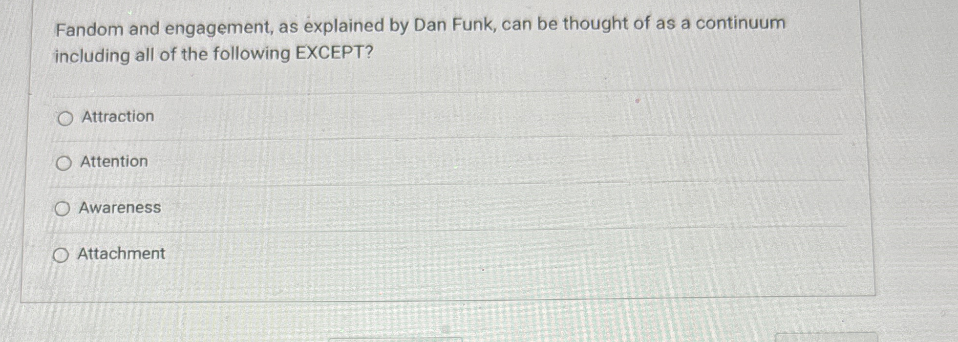 Solved Fandom and engagement, as explained by Dan Funk, can | Chegg.com