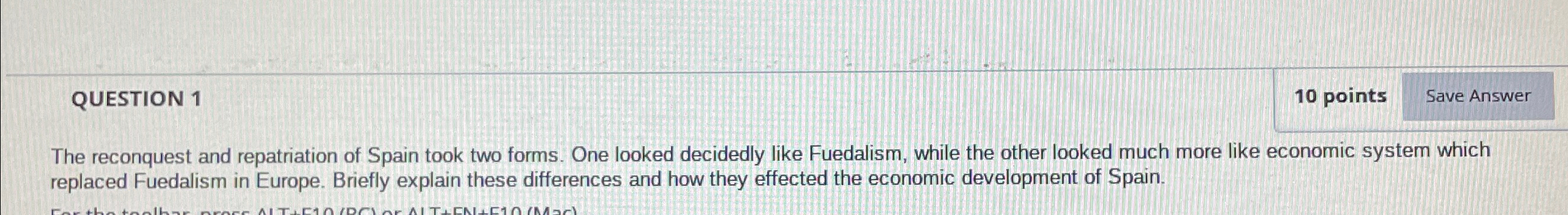 Solved QUESTION 110 ﻿pointsThe reconquest and repatriation | Chegg.com