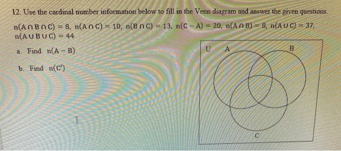 Solved 12. Use the cardinal number information below to fill | Chegg.com