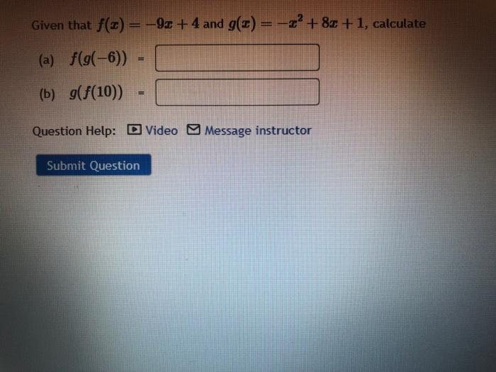 Solved Let f(x)=x−31 and g(x)=4x+8 Then (f∘g)(2)= (f∘g)(x)= | Chegg.com