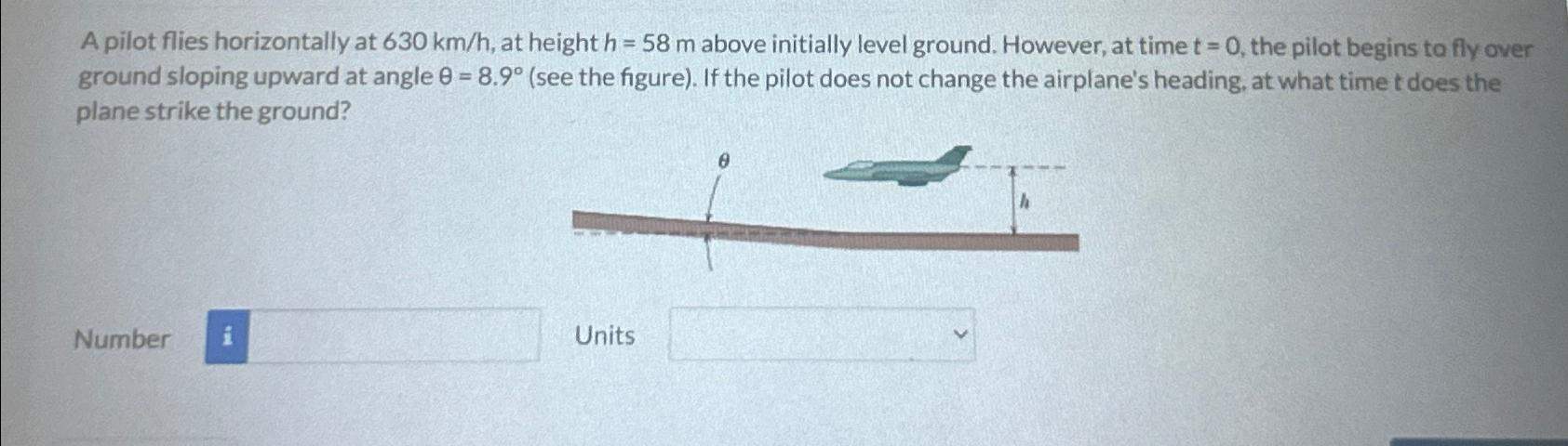 Solved A pilot flies horizontally at 630kmh, ﻿at height | Chegg.com