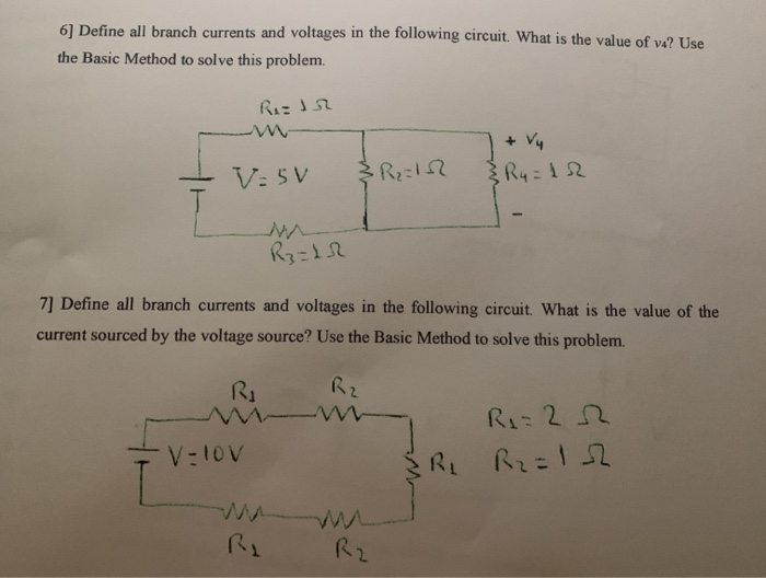 Solved 61 Define all branch currents and voltages in the | Chegg.com