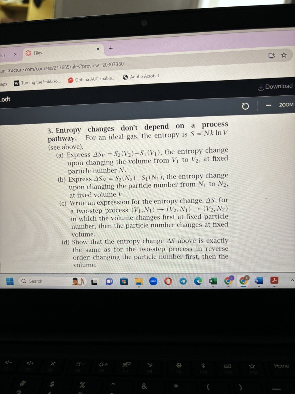 Solved Entropy changes don't depend on a processpathway. For | Chegg.com