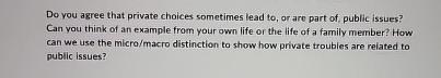 Solved Do vou agree that private choices sometimes lead to, | Chegg.com