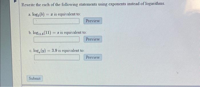 Solved Rewrite the each of the following statements using | Chegg.com