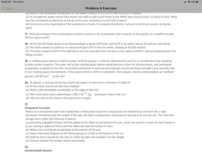 [Solved]: 20 Problems & Exercises (c) An exceptional skater