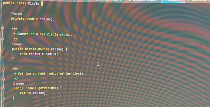 Solved Define the Circle class and write a simple test | Chegg.com
