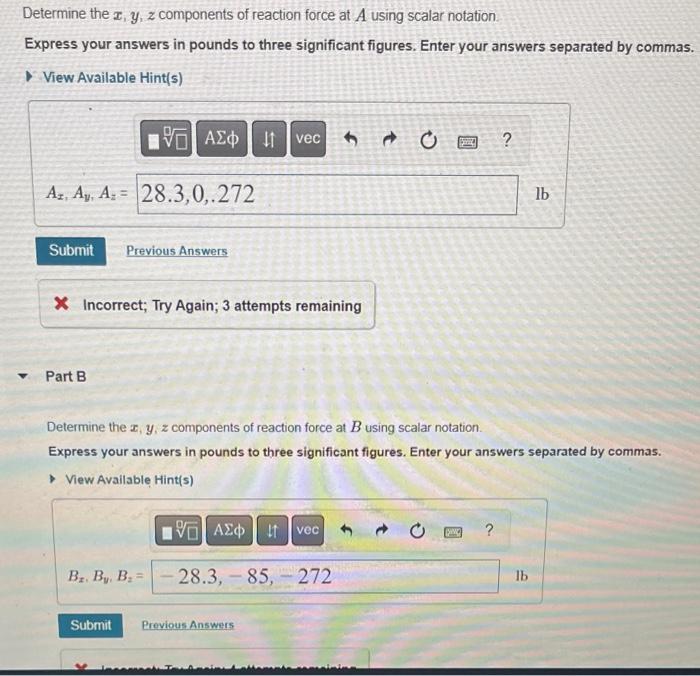 The bar AB is supported by two smooth collars. At A | Chegg.com