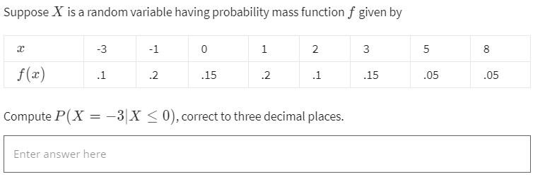 Solved Suppose x ﻿is a random variable having probability | Chegg.com