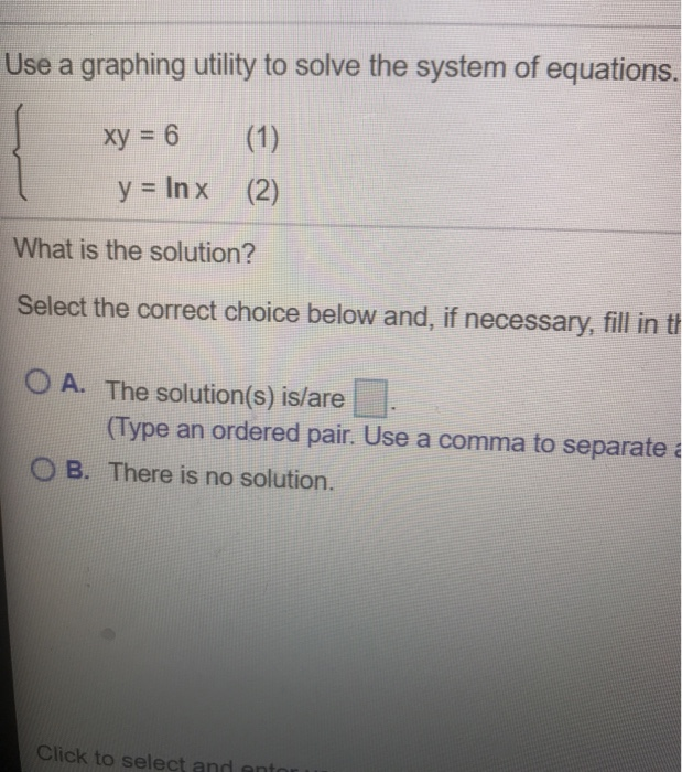 Solved Use A Graphing Utility To Solve The System Of
